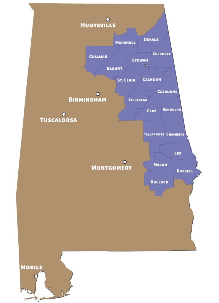 Service Area Map - Quality of Life Health Services